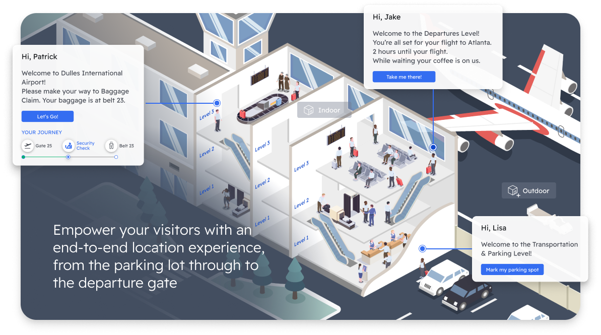 Indoor Navigation & Maps for Airports | Pointr Deep Location®
